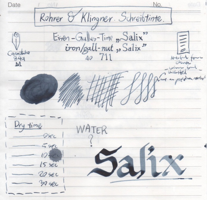 รีวิวหมึก Rohrer & Klingner Salix ตำนานแห่งความทนทาน จากอดีตสู่ปัจจุบัน